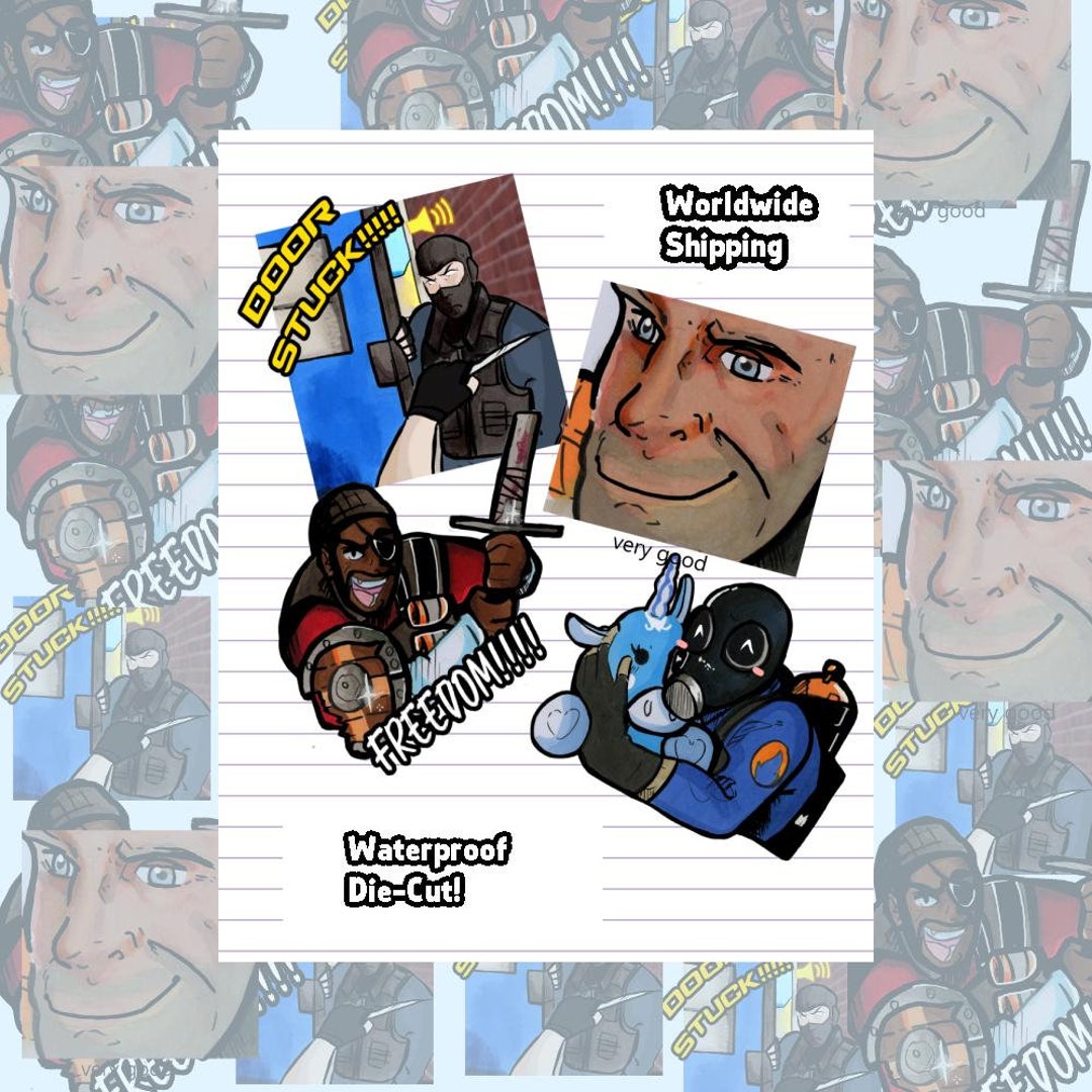 Valve Inspired Stickers - TF2 CS Counterstrike Team Fortress 2 Die Cute ...