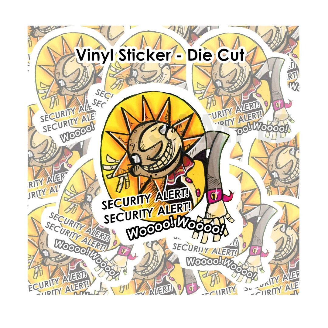 Sundrop Inspired Die-cut Vinyl Sticker Gaming Horror FNAF Sun - Etsy