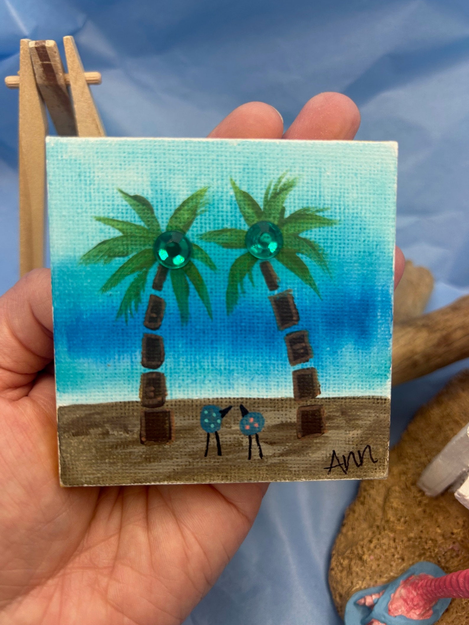 Beach Buddies Original Mixed Media Art - Etsy