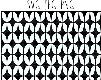 SVG Seamless Pattern Retro Geometric Mid Century Art. Cut File | Etsy