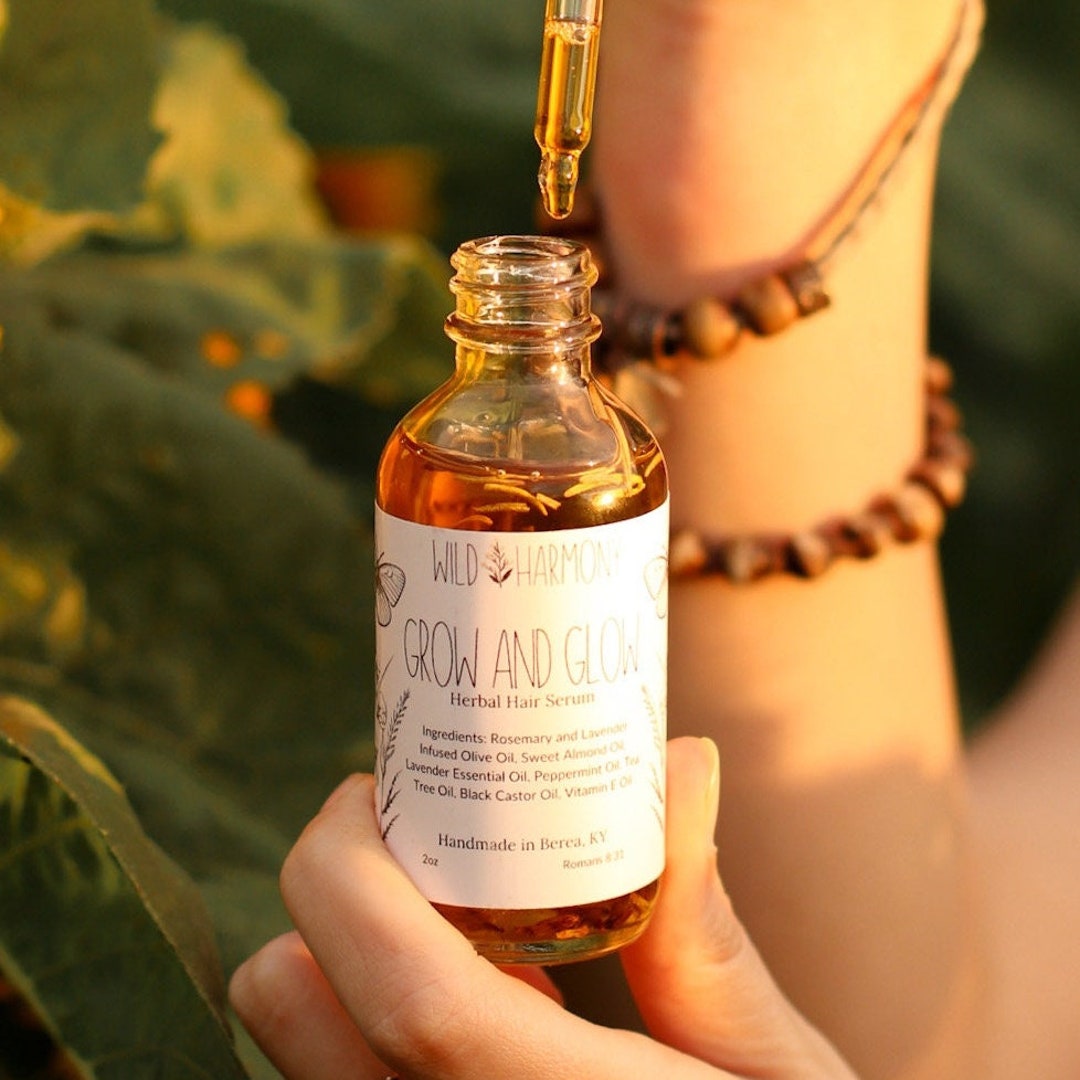 Grow and Glow Hair Serum Herbal Oil - Etsy