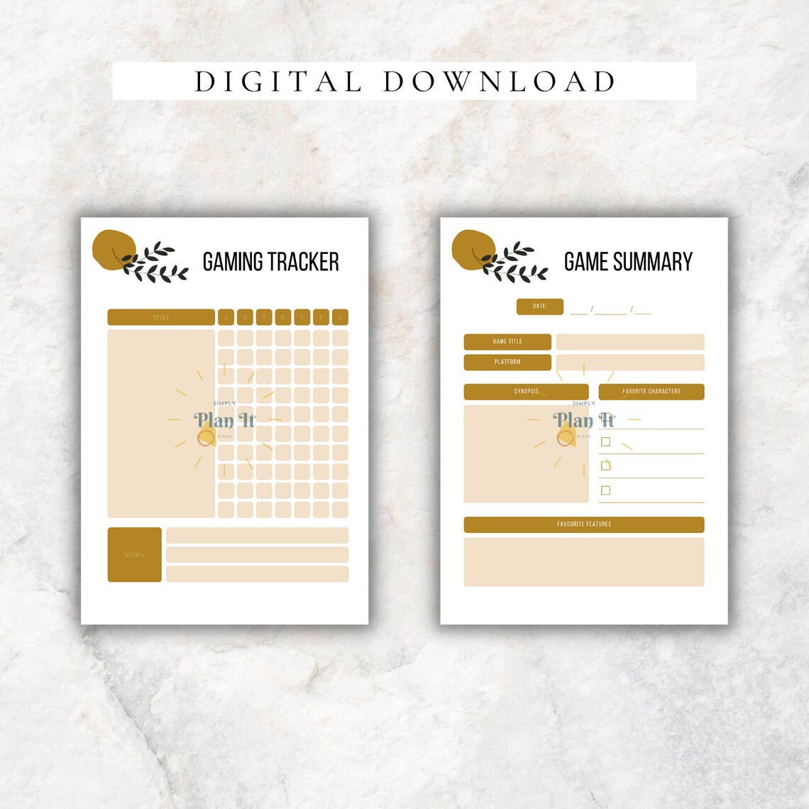 Gaming Planner Printable Gaming Journal Gaming Log Video Game Planner ...