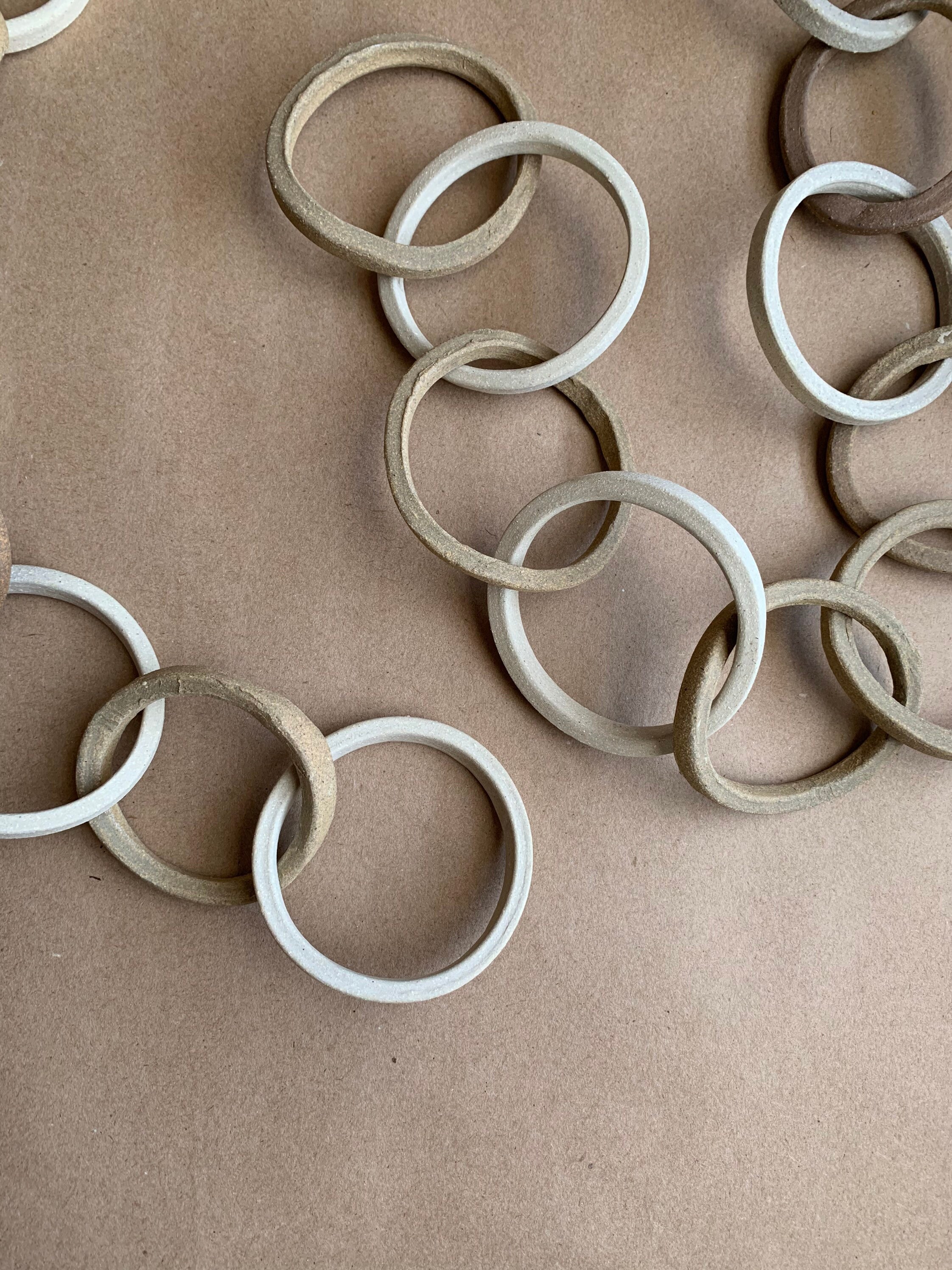 Clay Chain - Shades of Tan - Etsy