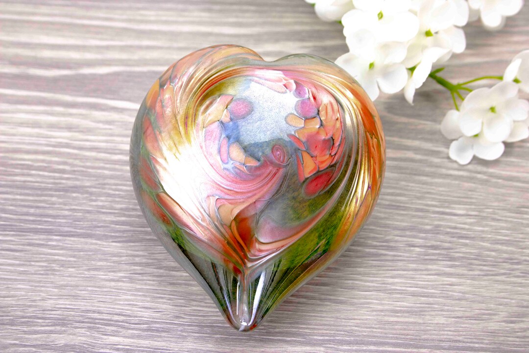 Mini Urn | Heart | ''green & Multicolor'' | - Etsy