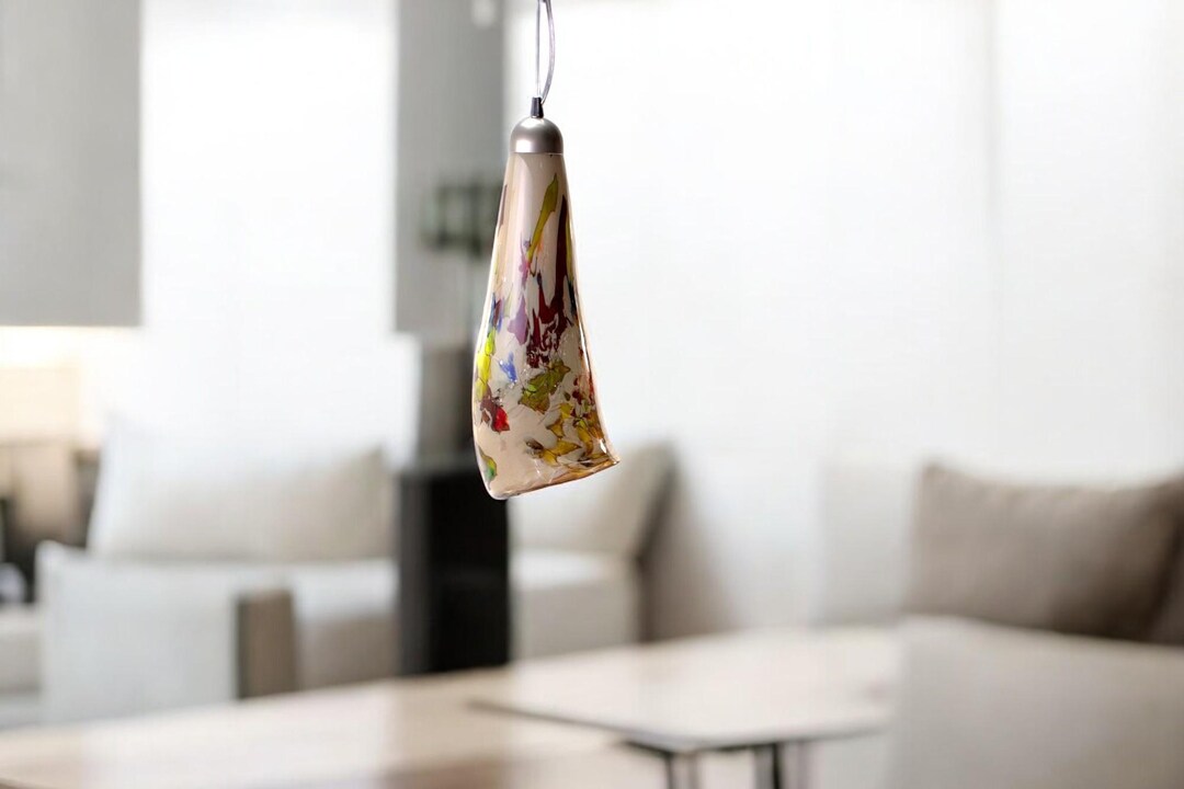 Hanging Lamp Multicolor Long - Glass Design Lamp - Lamps - Handmade ...