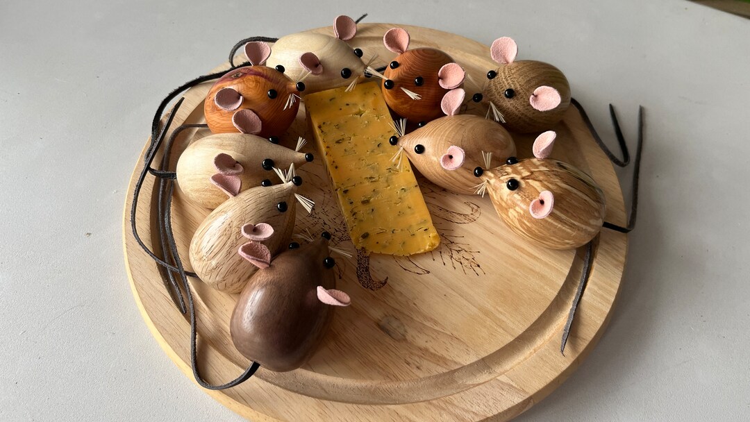 Wood Turned Mice, Fridge Magnets, House Warming Gift - Etsy UK