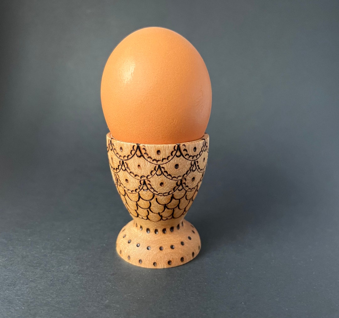 Pyrography Egg Cup, Wooden Egg Cup, Easter Gift - Etsy