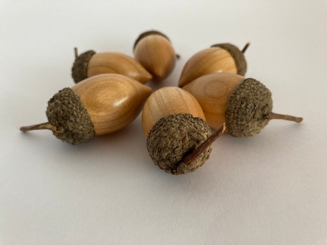 Cherry Wood Turned Acorn 5th Anniversary Gift Wood Lovers | Etsy