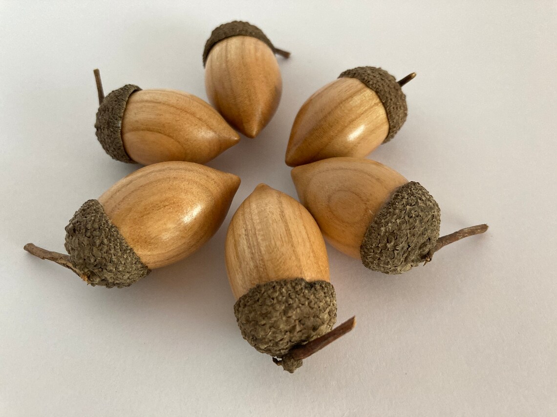 Cherry Wood Turned Acorn 5th Anniversary Gift Wood Lovers | Etsy