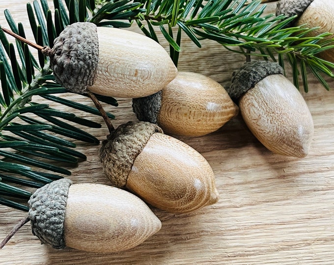 Cherry Wood Turned Acorn, 5th Anniversary Gift, Wood Lovers Gift - Etsy
