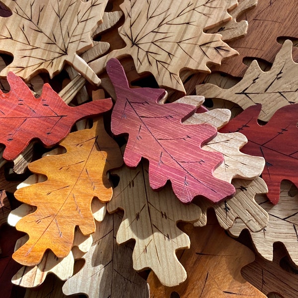 Wooden Leaves - Etsy