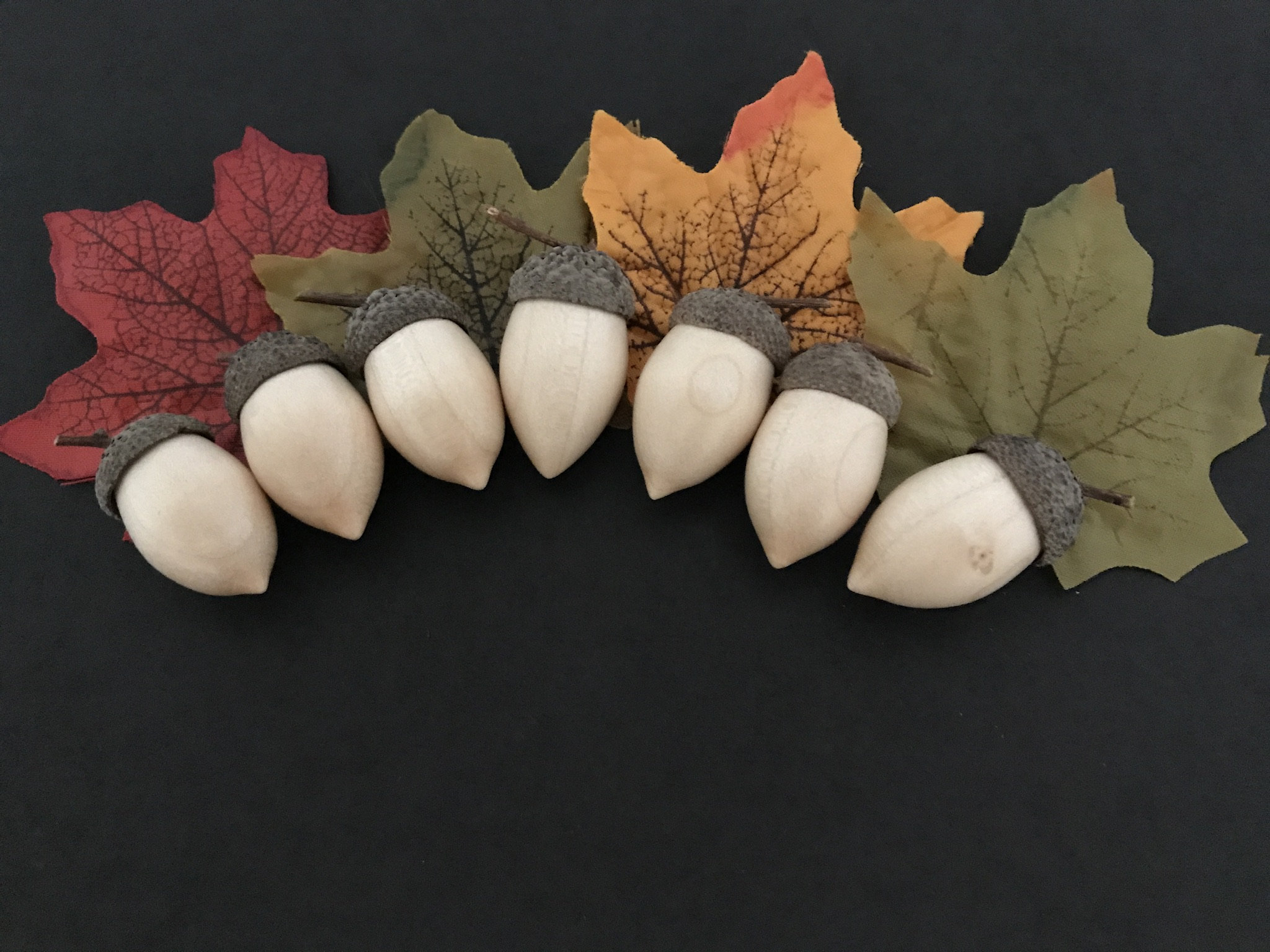 Maple Wood Turned Individual Acorns Natural Acorn Cap 5th | Etsy