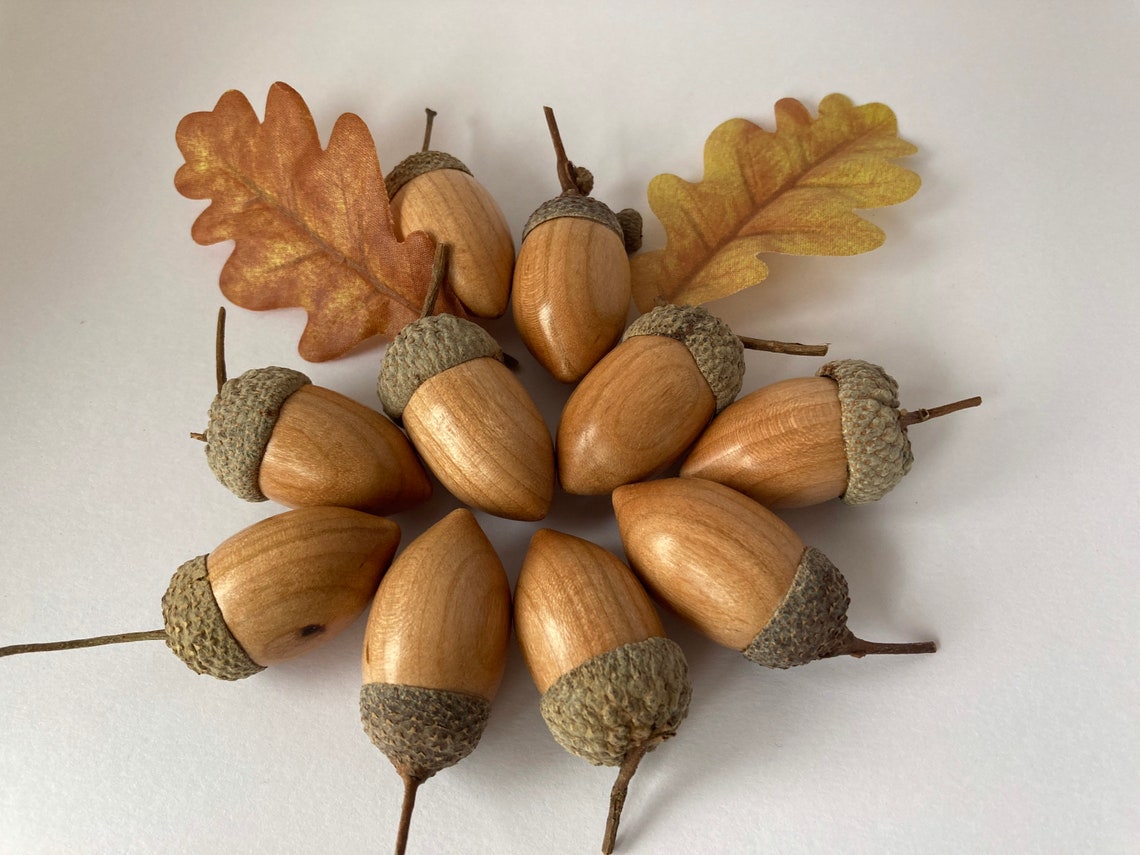 Cherry Wood Turned Acorn 5th Anniversary Gift Wood Lovers - Etsy UK