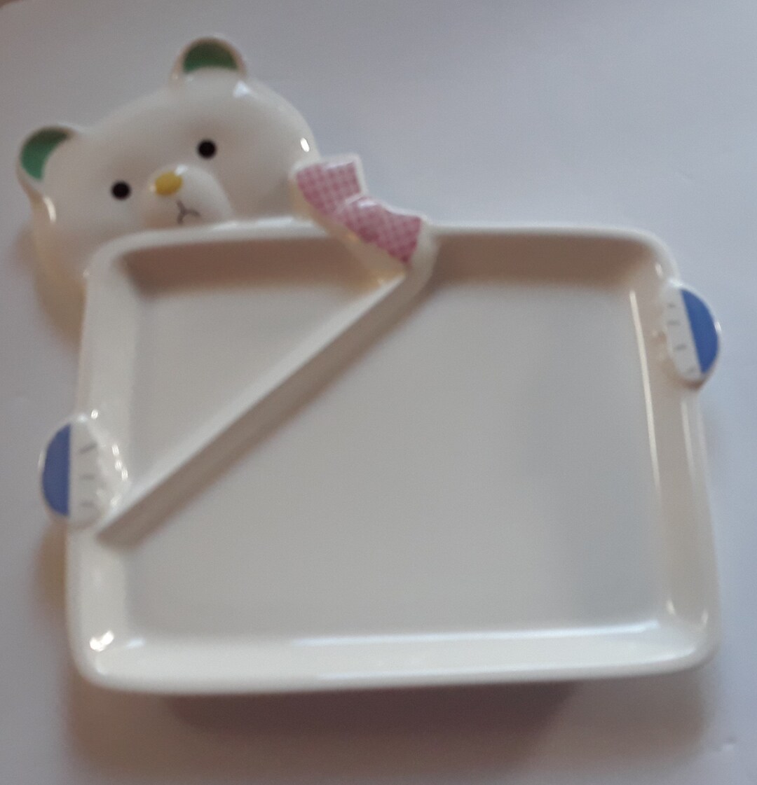 Teddy BEAR CHILD'S PLATE Bone China Mikasa Narumi Japan - Etsy