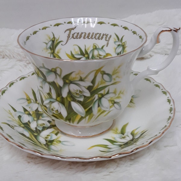 January Tea Cup - Etsy