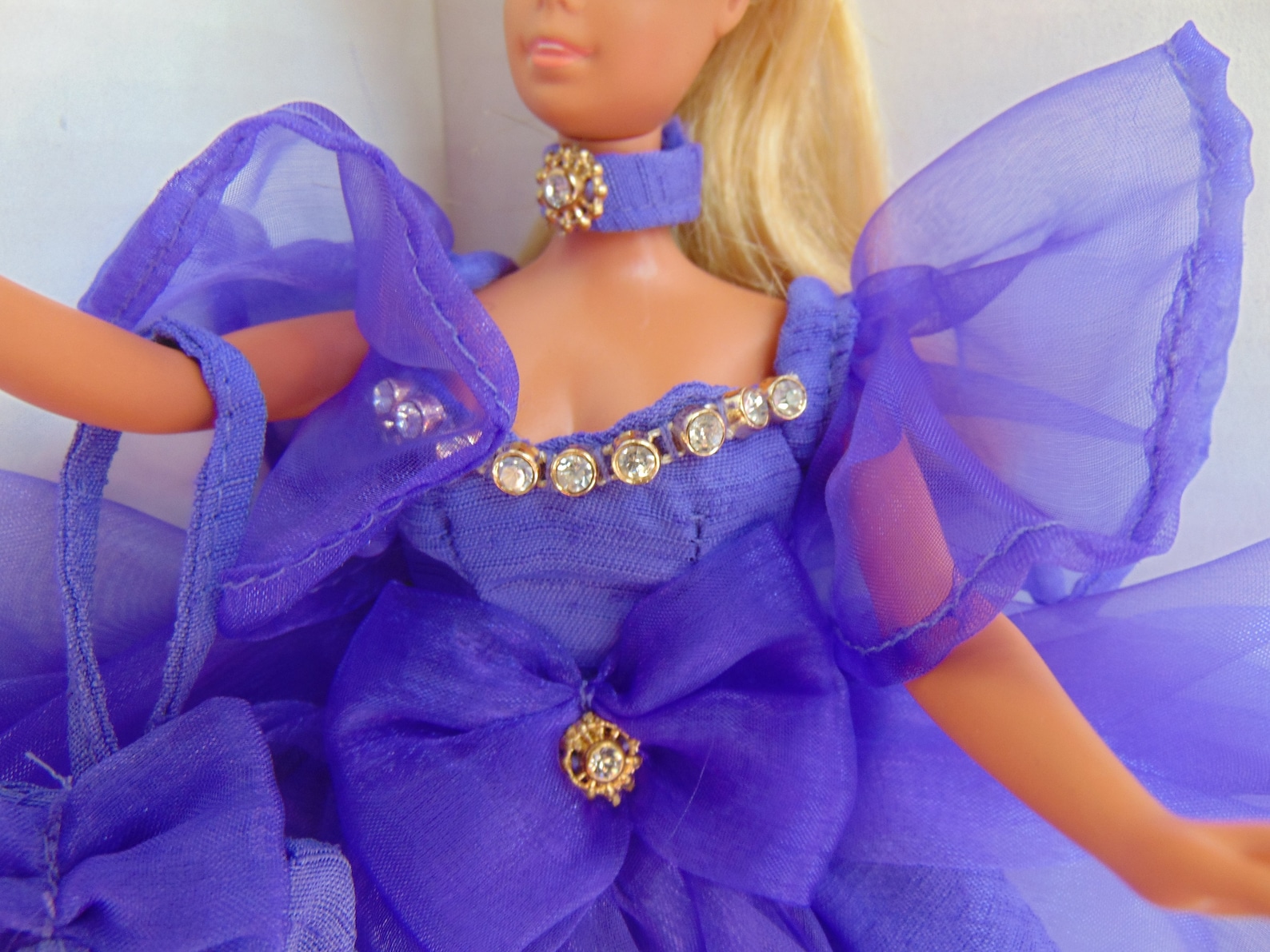 Barbie Doll Purple Ball Gown With Shoes Purse Hat And Choker Etsy