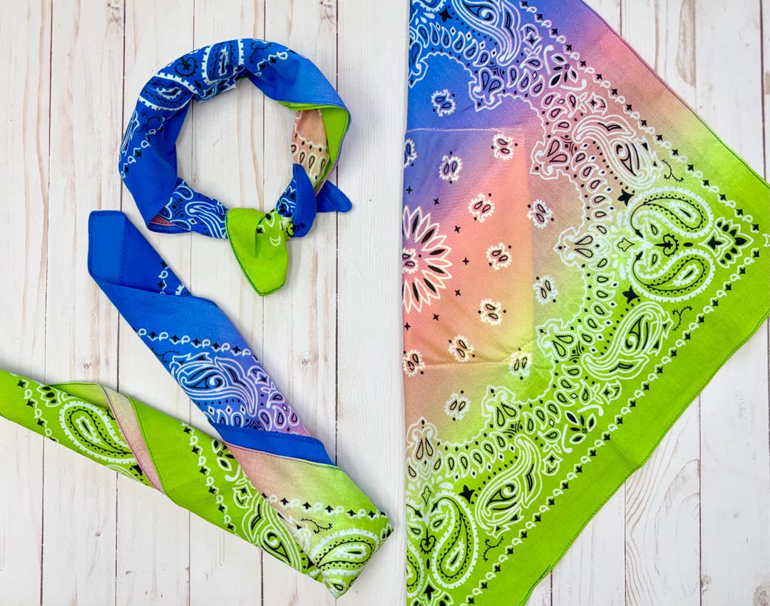 Ombre Ice Bandana, Ice Bandana, Ice Pocket Bandana, Colorful Ice ...