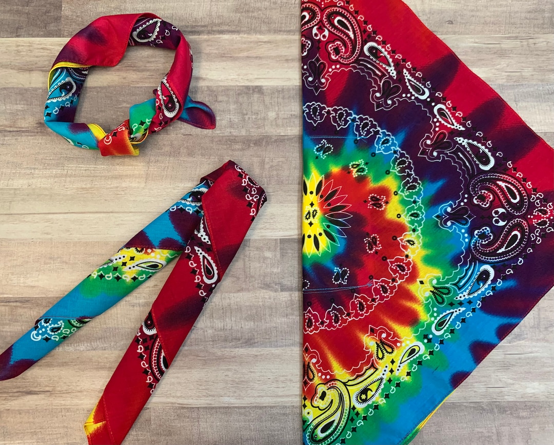 Tie Dye Ice Bandana, Ice Bandana, Ice Pocket Bandana, Cooling Bandana ...
