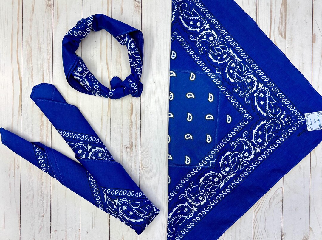 Royal Blue Ice Bandana, Ice Pocket Bandana, Cooling Bandana, Neck ...