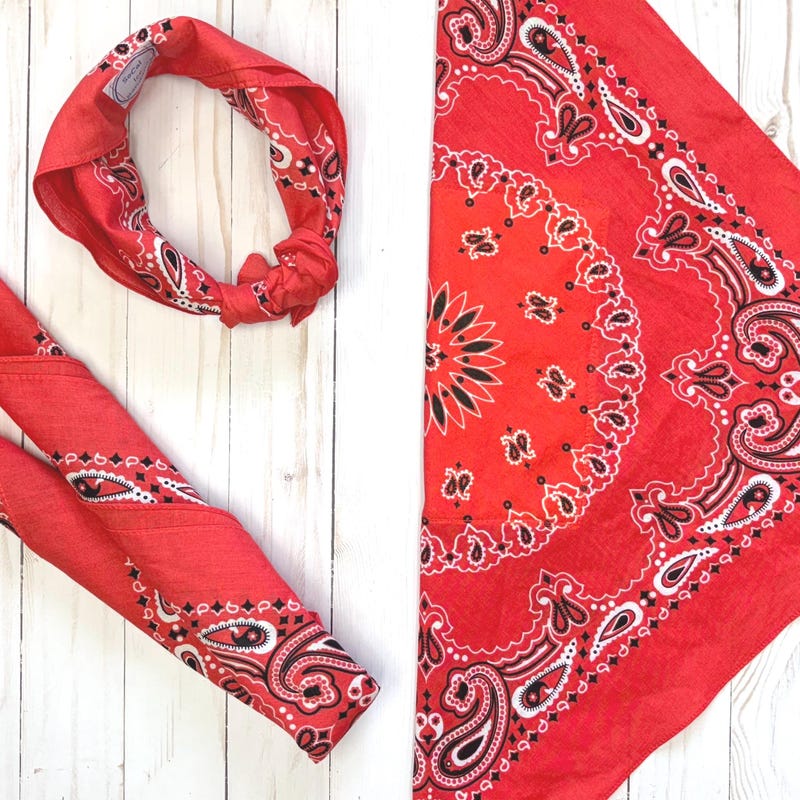 Red Bandanas - Etsy