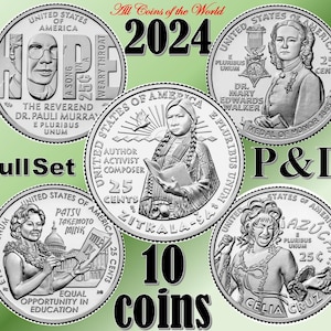 2024 P & D American Women Quarters - Complete Set of 10 Coins - UNC ...