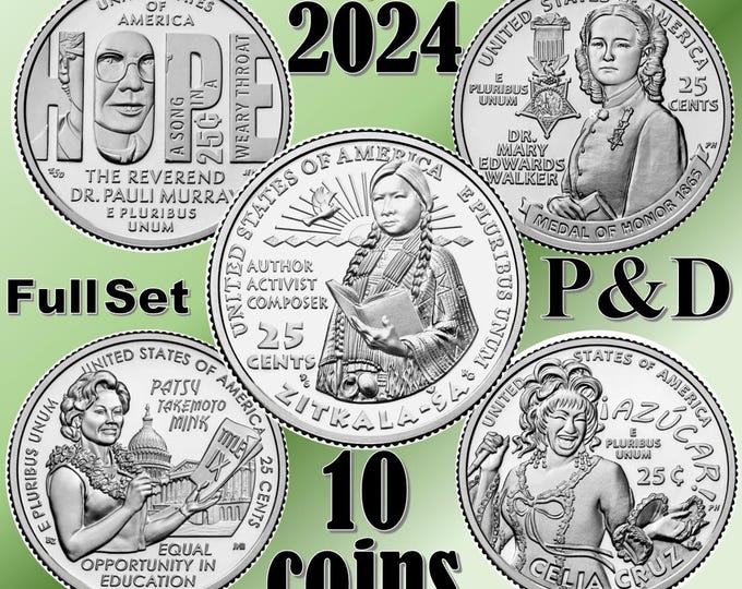2024 P & D American Women Quarters - Complete Set of 10 Coins - UNC ...