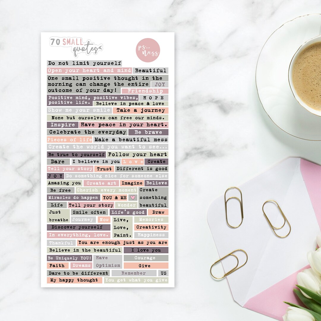 Quote Stickers, Motivational Stickers, Inspirational Stickers, Planner ...