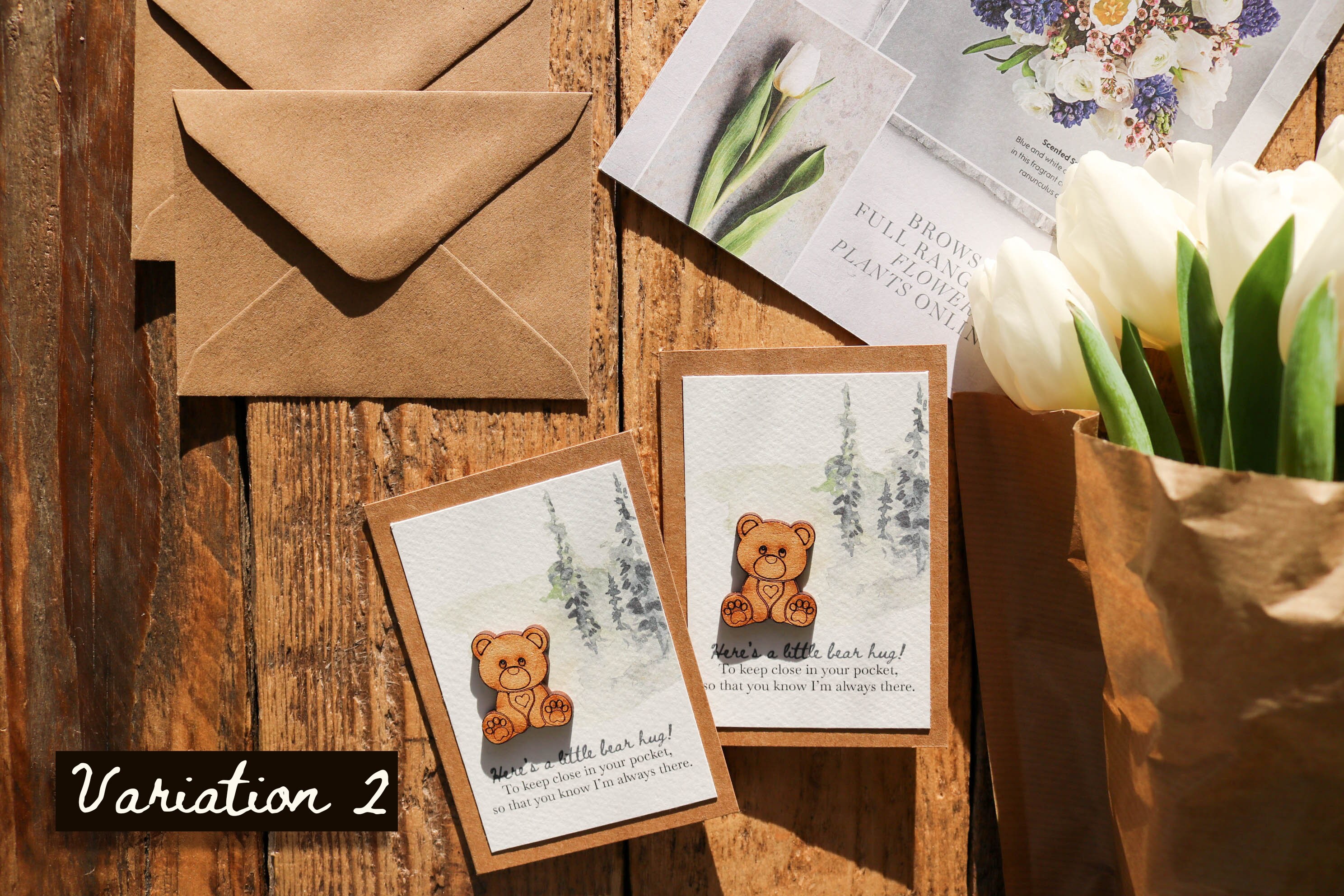 A7 Pocket Hug Pocket Hug Card Bear Hug Token Bear Hug Card - Etsy UK