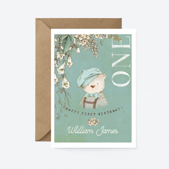 Personalised Boy 1st Birthday Card First Birthday Card - Etsy