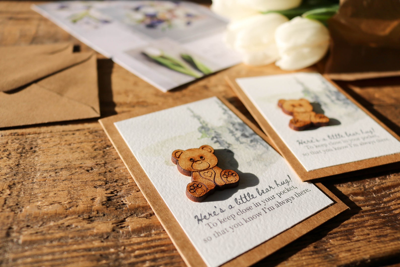 A7 Pocket Hug Pocket Hug Card Bear Hug Token Bear Hug Card - Etsy UK