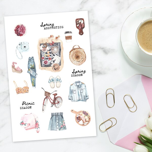 Spring Stickers - Etsy