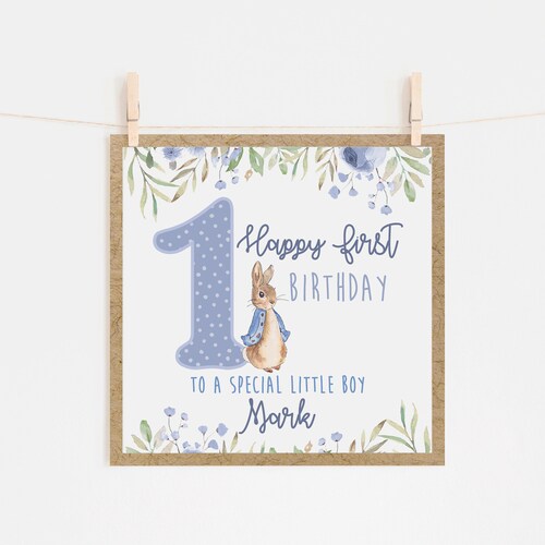Personalised Peter Rabbit Birthday Card Greeting Card - Etsy UK