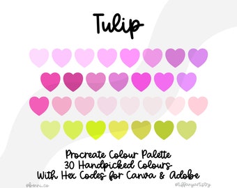 Spring Tulips Digital Colour Palette Swatches Download Procreate ...