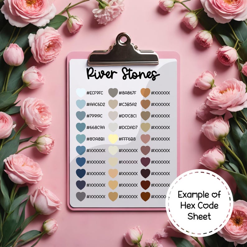 River Stones Procreate Colour Palette: 30 Handpicked Earthy Swatches ...