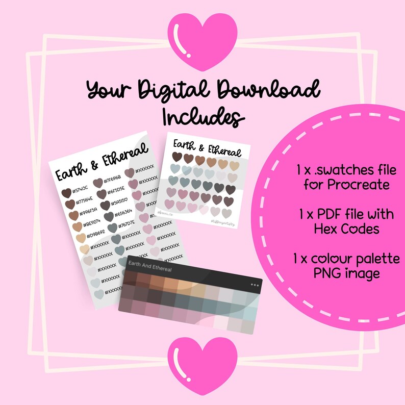 Earth & Ethereal Procreate Colour Palette: 30 Handpicked Earthy ...
