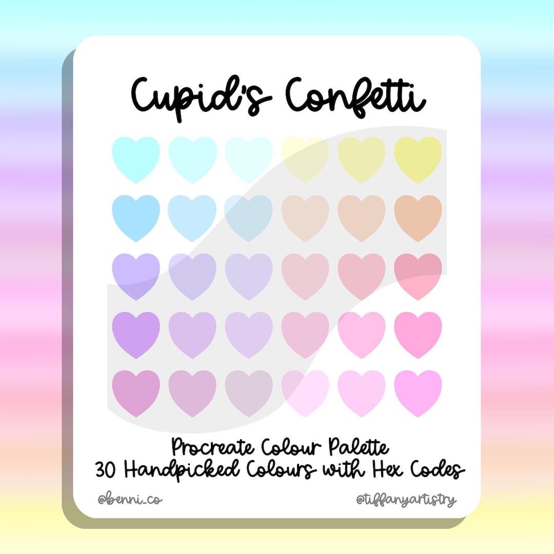 Cupid's Confetti Procreate Colour Palette: 30 Handpicked Valentine's ...