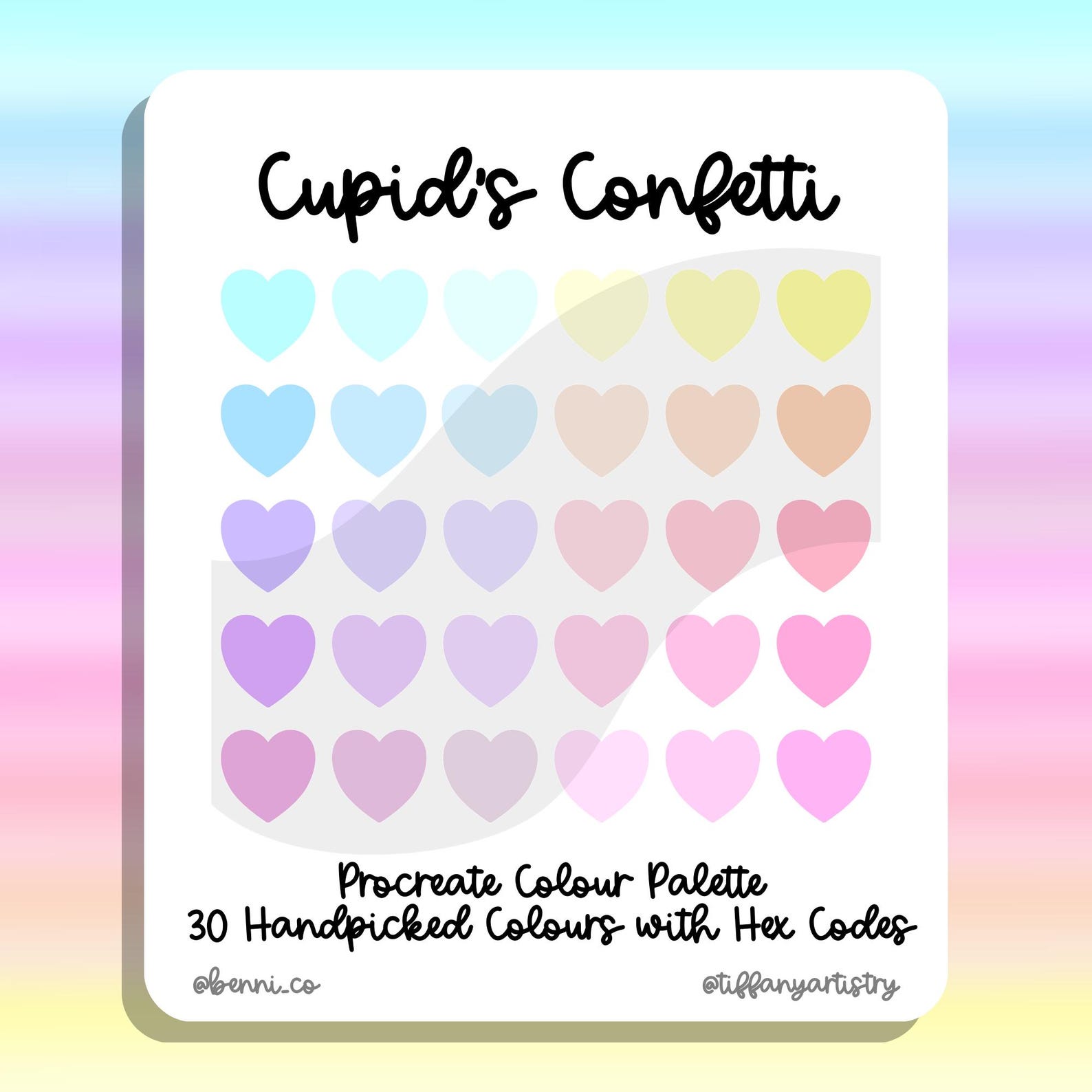 Cupid's Confetti Procreate Colour Palette: 30 Handpicked Valentine's ...