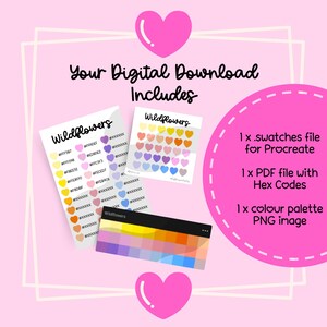 Wildflowers Procreate Colour Palette: 30 Handpicked Vibrant Floral ...