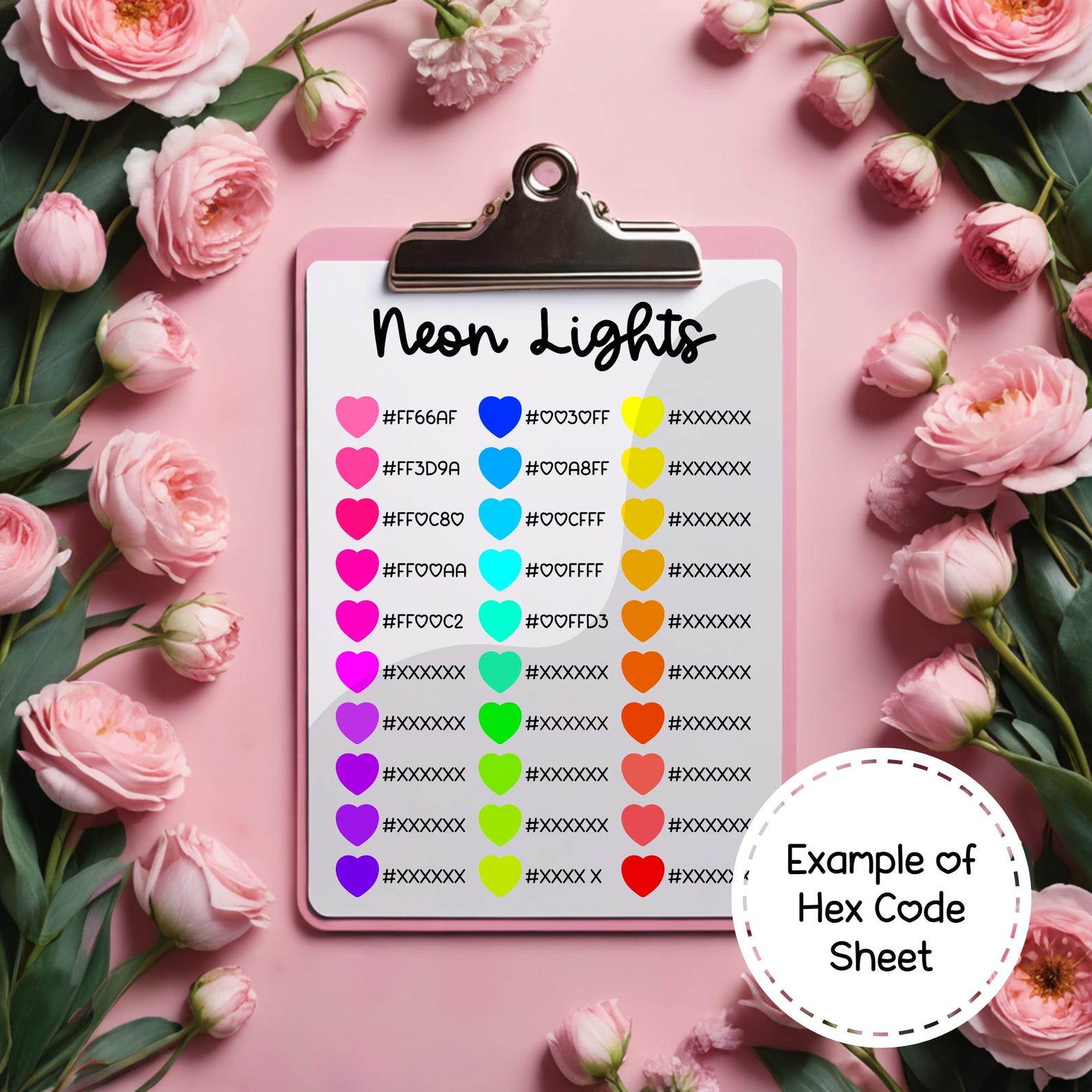 Neon Ombre Procreate Colour Palette Bundle: 6 Rainbow Palettes - 180 ...