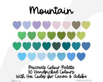 Procreate Color Palette Misty Mountains Instant Download Digital File ...
