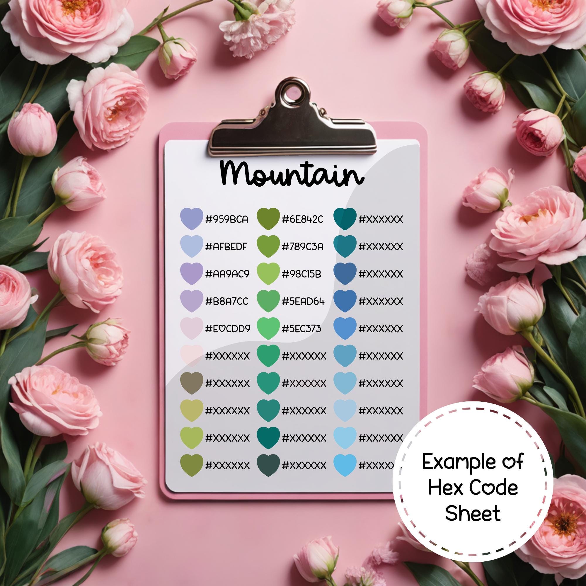 Mountain Procreate Colour Palette: 30 Handpicked Natural Swatches With ...