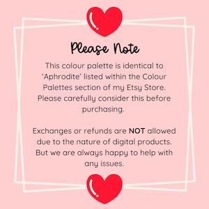 Aphrodite Procreate Colour Palette: 30 Handpicked Valentine's Swatches ...