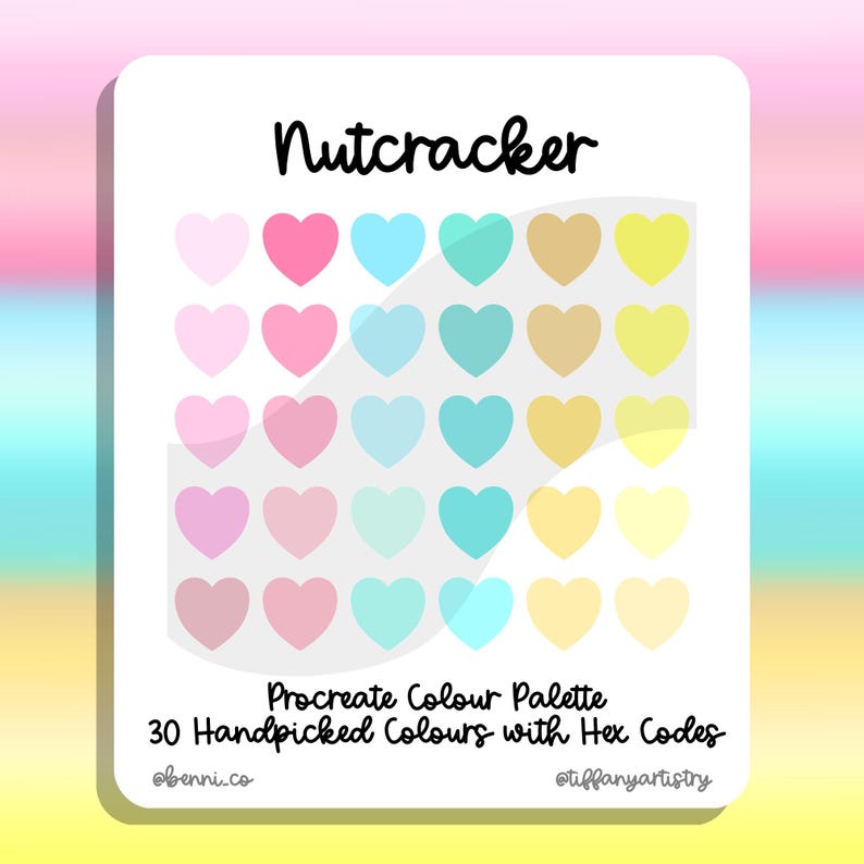 Nutcracker Procreate Colour Palette - 30 Handpicked Christmas Colours ...