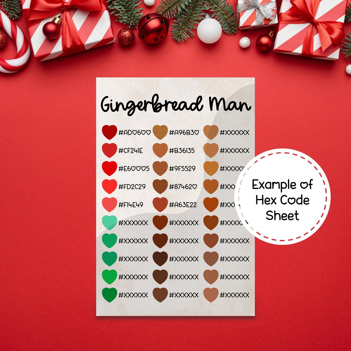 Gingerbread Man Procreate Colour Palette: 30 Handpicked Christmas ...