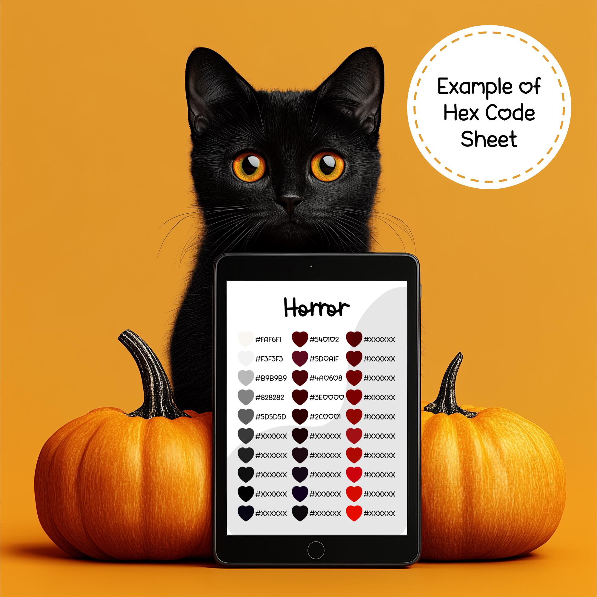 Horror Procreate Colour Palette - 30 Handpicked Halloween Colours With ...