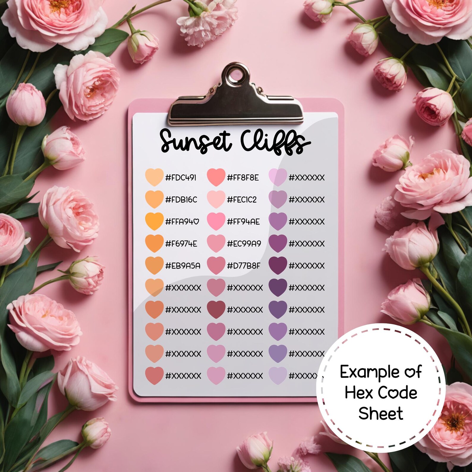 Sunset Cliffs Procreate Colour Palette: 30 Handpicked Bold Swatches ...
