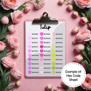 Tulip Procreate Colour Palette - 30 Handpicked Colours With Hex Codes ...
