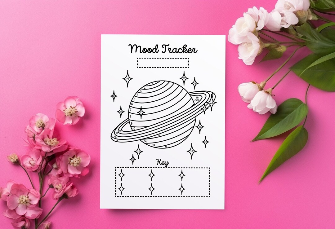 Planet Mood Tracker Printable A4 & A5 Hand-drawn Bullet Journal Planner ...