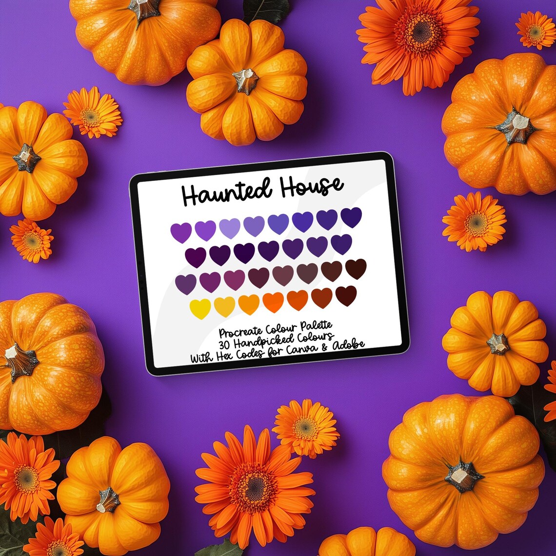 Haunted House Procreate Colour Palette - 30 Handpicked Halloween ...