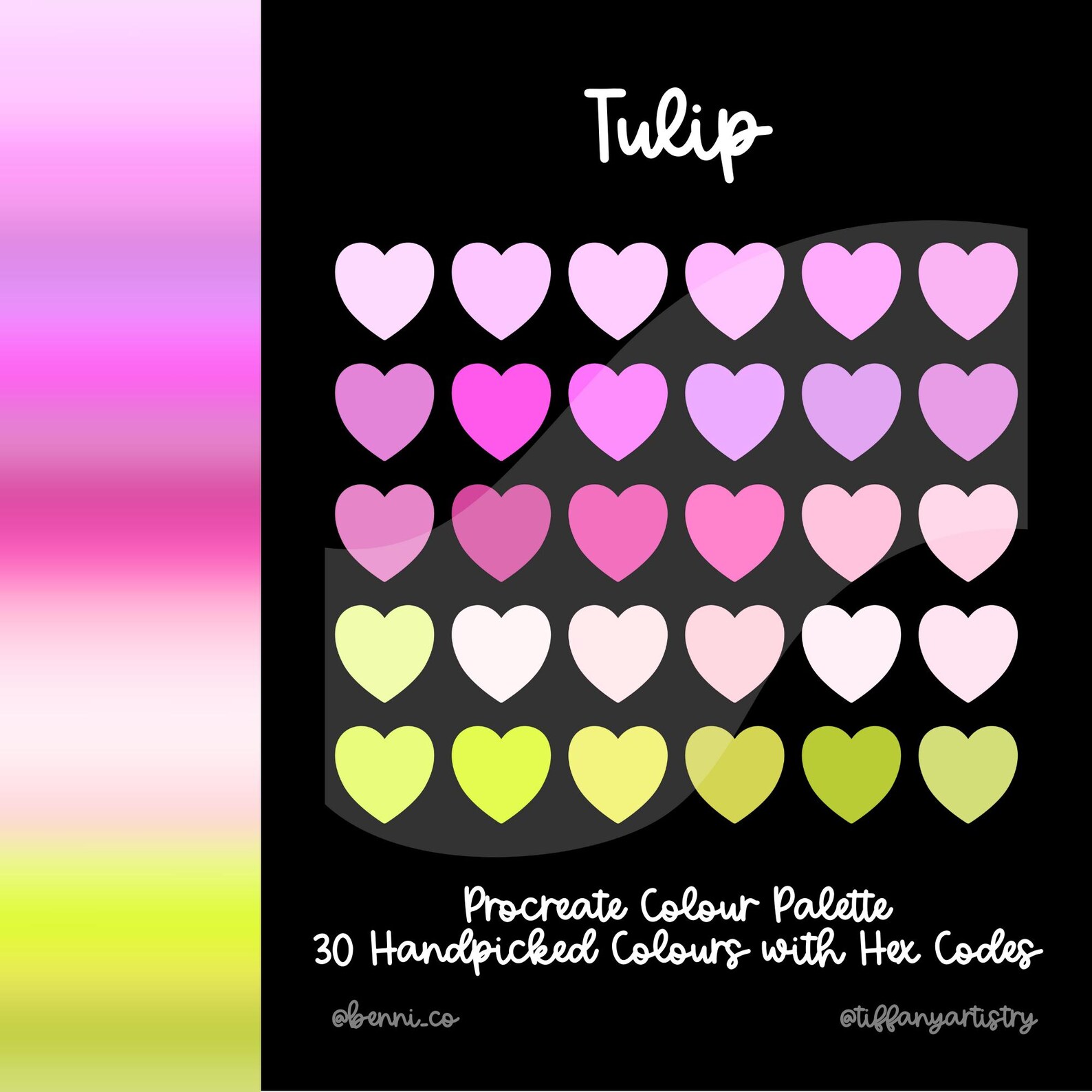 Tulip Procreate Colour Palette - 30 Handpicked Colours With Hex Codes ...
